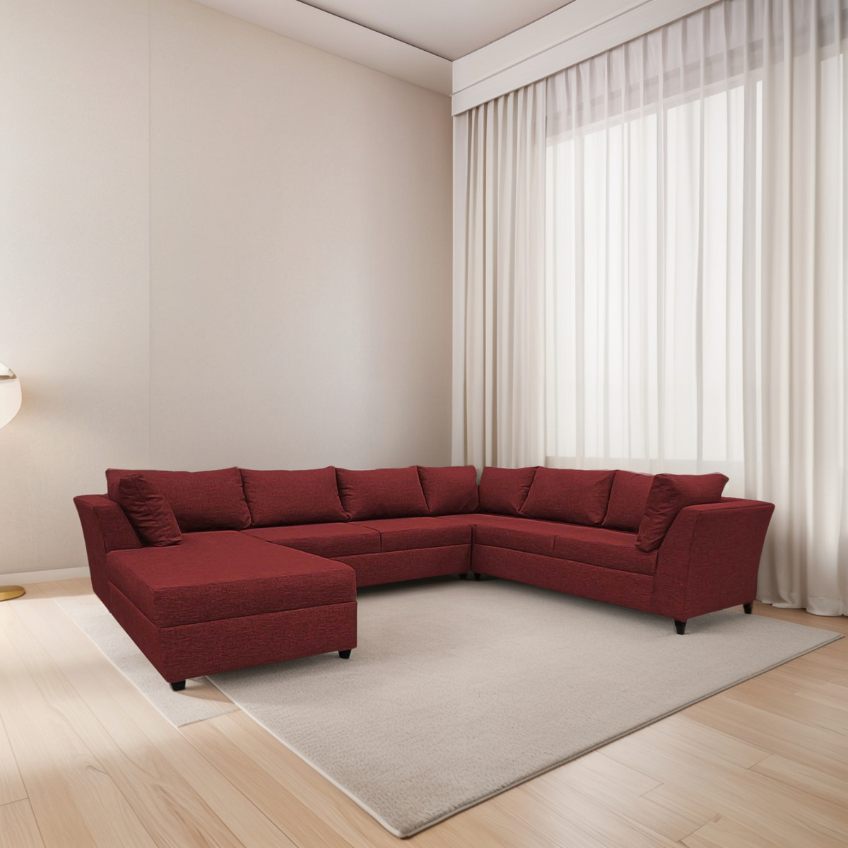 Sala Esquina Aguilu Invertida Tela Curri Caemin | Inlab Muebles